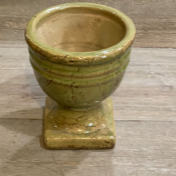 Hosley | Accents | Vintage Hosley Potteries Green Glazed Vase Stoneware ...
